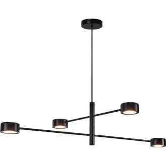 Nordlux Suspension clyde 4-Spot M&eacute;tal Noir, H.22.25 - IP20 - led Module / Int&eacute;rieur