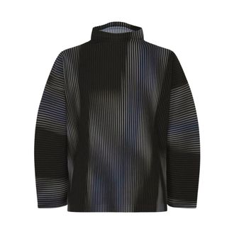 Issey Miyake Blend of Lights Plissee-Oberteil - - Tops - Herren - Blau - XL