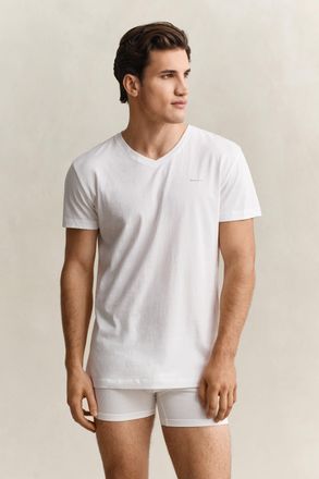 GANT Herren 2er-Pack V-Neck T-Shirts (XXXL) Wei&szlig;
