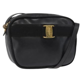 Ferragamo Sac bandouli&egrave;re en cuir doccasion - Femme - Pre-owned - Noir - Taille: ONE Size