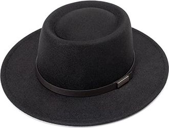 Dreshow Chapeau Fedora à Large Bord pour Femme Avec Boucle de Ceinture Rétro Panama Floppy Hat