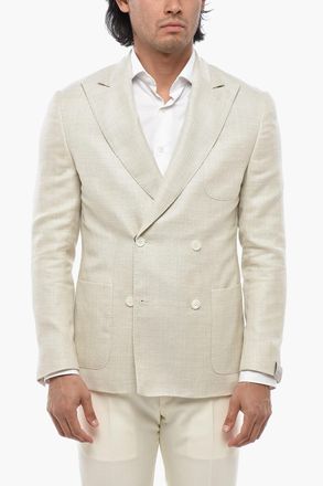 Corneliani Doppelreihiger halbgef&uuml;tterter Blazer GATE mit Spitzrevers Corneliani