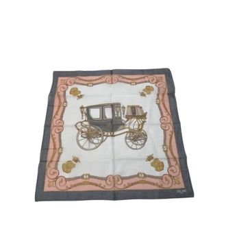 Celine Pre-owned Vintage Carriage and Chain Print Silk Scarf - - Pre-owned - Damen - Rosa - ONE SIZE