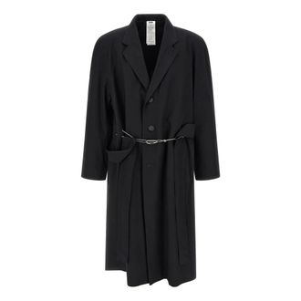 Magliano Homme, Manteaux, Noir, Taille: S Raglan Chic Realease Trench Coat