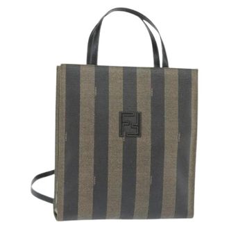 Fendi Pre-owned Sac &agrave; main en toile Pecan PVC 2 voies - Femme - Pre-owned - Brun - Taille: ONE Size