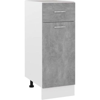 vidaXL Armoire de plancher &agrave; tiroir Gris b&eacute;ton 30x46x81,5 cm Agglom&eacute;r&eacute; vidaXL