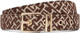 Tommy Hilfiger G&uuml;rtel Th Square 2.5 Jacquard AW0AW19141 Braun