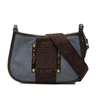 Fendi Pre-owned Denim Umh&auml;ngetasche - - Pre-owned - Damen - Blau - ONE SIZE