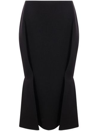 Prada jupe à taille ceinturée - Noir