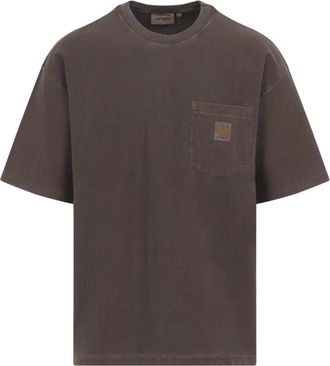 Carhartt Work in Progress Homme, Tops, Brun, Taille: XL S/S Loose Pocket T-Shirt