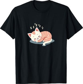 Mapanoli Design Schlafanzug, süße Katze, Gute Nacht T-Shirt
