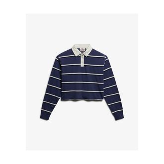 Superdry Haut de rugby &agrave; rayures raccourci Athletic Essentials