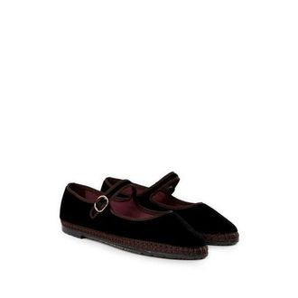 Flabelus Ballerines &agrave; boucle en coton m&eacute;lang&eacute;