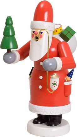 Rudolphs Schatzkiste R&auml;uchermann Weihnachtsmann mit Baum HxBxT 18x10x11,5cm NEU Rauchen Rauchfigur Rauchmann R&auml;ucherfigur R&auml;ucherkerze Smoker Kerze Figur Mann Holz Seiffen
