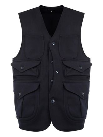 Engineered Garments gilet Hunting à poches multiples - Bleu