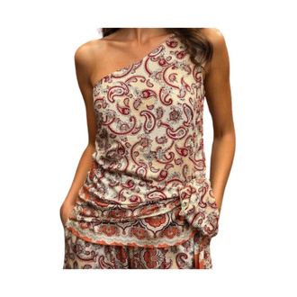 Maliparmi Maliparmi, Femme, Tops, Multicolore, Taille: 44 FR Top Monospalla in Fantasia