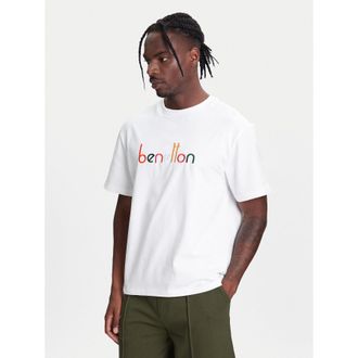Benetton United Colors Of Benetton T-Shirt 3MI6U109O Wei&szlig; Oversize