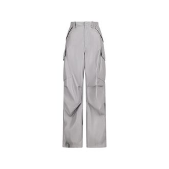 Darkpark Faux Leather Cargo Hose - - Trousers - Damen - Grau - W29