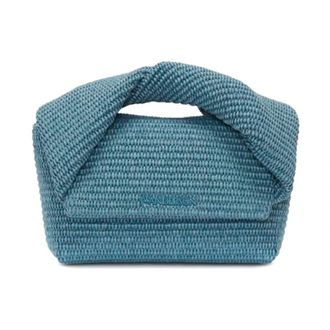 J.W.Anderson Raffia Modell Tasche mit gedrehtem Griff - - Bags - Damen - Blau - ONE SIZE