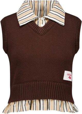 Charles Jeffrey Loverboy Loverboy by Charles Jeffrey, Homme, Pulls, Brun, Taille: L T-shirt Gilet Court &agrave; Col en V