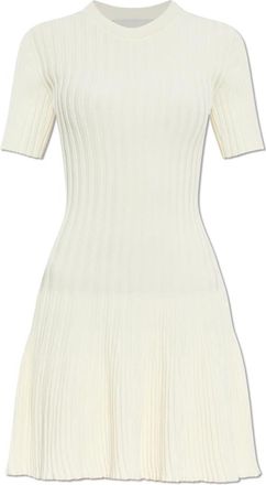Ami Femme, Robes, Beige, Taille: 40 FR Knit Mini Godet Dress
