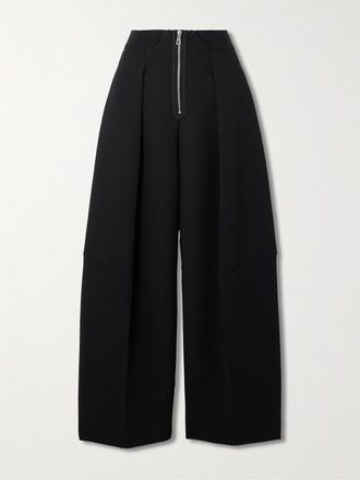 Jean Paul Gaultier Pantalon En Cr&ecirc;pe &Agrave; Plis Et &Agrave; Finitions En Gros-grain - Noir