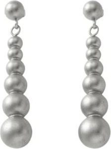 Dansk Copenhagen Solgerd Waterproof Silver Stainless Steel Statement Earrings - Sanded Finish - - Accessories - Damen - Grau - ONE SIZE