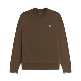 Fred Perry Homme, Sweatshirts et sweats &agrave; capuche, Brun, Taille: XL SweaT-shirt ras du cou