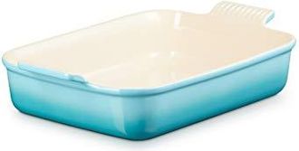 LE CREUSET Le Creuset Rechteckige Auflaufform Tradition aus Steinzeug, 32 cm, 2.31 kg, Karibik, 71102321700001
