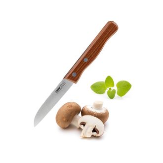 GEFU Gem&uuml;semesser H&Uuml;MMEKEN - 8 cm, Deutscher Klingenstahl, Griff aus Walnussholz, klassisches Design, robust, Nicht sp&uuml;lmaschinengeeignet