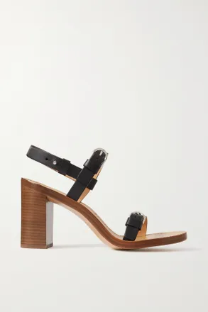 Gabriela Hearst Sandales &Agrave; Brides Arri&egrave;re En Cuir &Agrave; Boucles Miraya - Noir