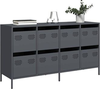 vidaXL Buffet anthracite 135x39x73,5 cm acier lamin&eacute; &agrave; froid - Vidaxl