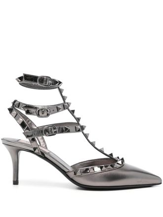 Valentino Garavani escarpins Rockstud 65 mm - Gris