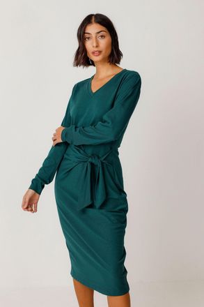 SKFK Damen vegan Kleid Luar Gr&uuml;n