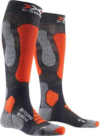 X Socks X-Bionic Ski Touring Silver 4.0 Socken, G053 Anthrazit Melange/Orange Fluo, 35-38