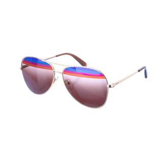 Ferragamo Ovale Aviator-Sonnenbrille mit bunten Streifen - - Accessories - Damen - Gelb - ONE SIZE