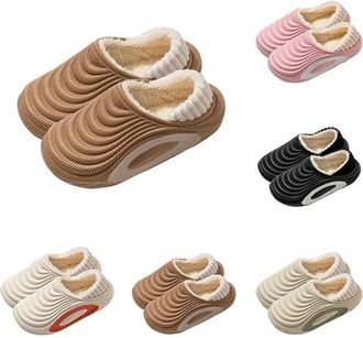 Generic Pantoufles dhiver antid&eacute;rapantes &agrave; dos ferm&eacute; avec doublure en peluche, chaudes et confortables en mousse &agrave; m&eacute;moire de forme pour int&eacute;rieur et ext&eacute;rieu