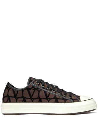 Valentino Garavani baskets Toile Iconographe Totaloop - Marron