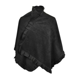Toutacoo Poncho Cape aus Fleece - Damen 01-Schwarz