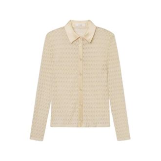Frame Denim Bubble Stitch Shirt - - Blouses & Shirts - Damen - Beige - L