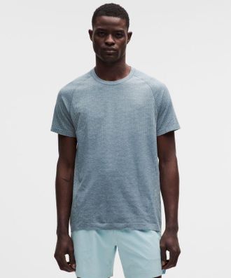 lululemon T-Shirt Metal Vent Tech pour Hommes - Pastel/Blue - Taille 2XL