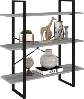 Generic B&uuml;cherregal, Standregal, Wandregal, B&uuml;rorregal, Aktenregal, Regal, Mehrzweckregal f&uuml;r Wohnzimmer, Heimb&uuml;ro, Holzwerkstoff Metall(Wei&szlig; 100x30x105cm) (1