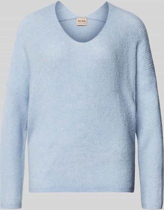 Mos Mosh Strickpullover aus Woll-Mix mit V-Ausschnitt Modell THORA