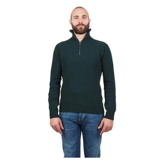AT.P. CO Gr&uuml;ner Halbzip Herrenpullover - - Knitwear - Herren - Gr&uuml;n - S