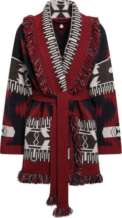 Alanui Cardigan Icon Jacquard - Femme - Pulls - Rouge - Taille: 38 FR