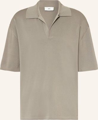 Ami Ami Paris Strick-Poloshirt grau