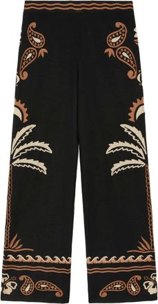 Alanui pantalon Glimpse Of Eden à motif cachemire - Marron