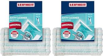 Leifheit Ersatzbezug Bath Cleaner f&uuml;r den Fliesen- und Wannenwischer Bath Cleaner, Wischbezug aus Mikrofaser mit Spezialborsten, extrem saugf&auml;higer Wischer, Or