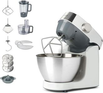 Kenwood Prospero+ KHC29.H0WH Küchenmaschine, 4,3 l Edelstahl Schüssel, 1000 Watt, inkl. 9-teiligem Zubehör-Set mit Zerkleinerer, Acryl-Mixaufsatz, Zitruspress