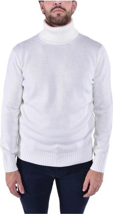 KANGRA Homme, Pulls, Blanc, Taille: XL Pull à col roulé en laine douce